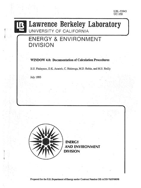 window 4 0 documentation of calculation procedures pdf