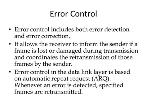 PPT Flow And Error Control PowerPoint Presentation Free Download ID 263261