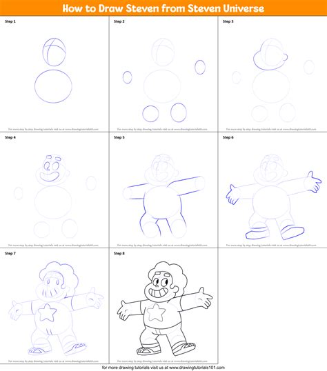 How To Draw Steven From Steven Universe Steven Universe Step By Step