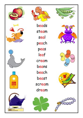 Read And Match Grapheme Activities Teaching Resources