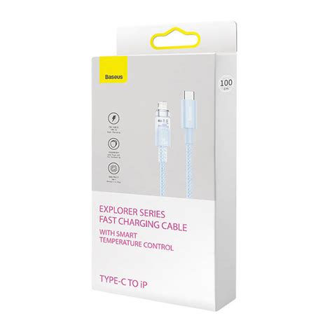 Baseus Explorer Series Usb C Lightning Gyorstöltő Kábel 1m 20w Kék