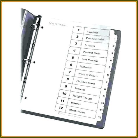 Avery Ready Index 10 Tab Template Template 2 Resume Examples 0g27lpA09P