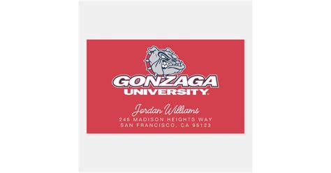 Gonzaga University Bulldogs Logo Rectangular Sticker Zazzle