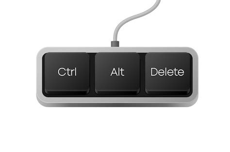 Комбинация кнопок Ctrl Alt Delete Компьютерная клавиатура Слово на