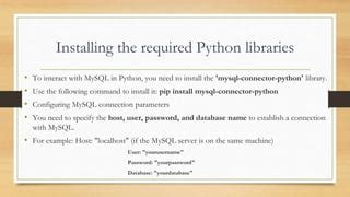 PythonDatabaseAPI Presentation For Database PPTX Databases Computer Software And Applications