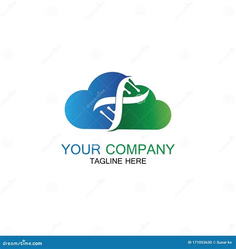Dna Cloud Logo Vector Design Template Vector Stock Vector Illustration Of Biotechnology