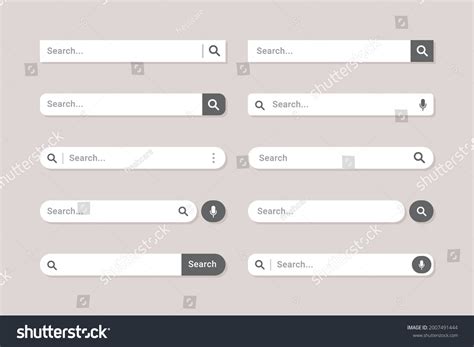 Search Bar Ui Design Elements Vector Stock Vector Royalty Free Shutterstock
