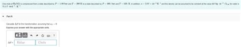 Solved Calculate Delta S For This Transformation
