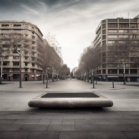 Empty Square In Downtown Stock Illustration Illustration Of Square