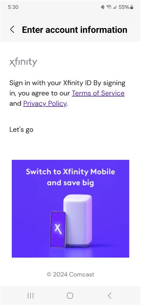 ‎xfinity Password Sign In Doesnt Make Lets Go Box A Link Xfinity