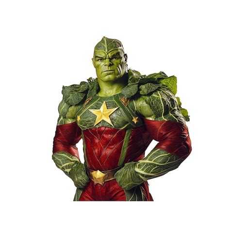The Incredible Veggie A Superhero With Plant Powered Might Premium Ai