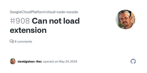 Can Not Load Extension Issue GoogleCloudPlatform Cloud Code Vscode GitHub