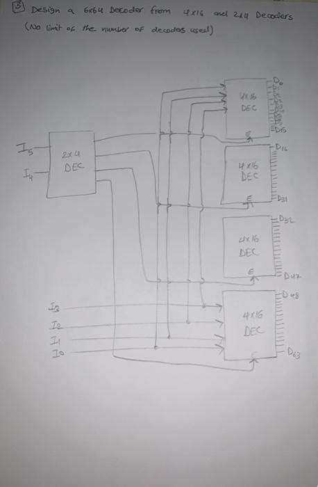 Solved Design A 664 Decoder From 4x16 Anel 24 Decoders No