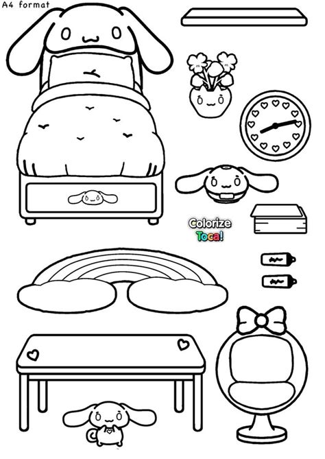 Bedroom For Cinnamoroll Toca Boca In 2024 Paper Dolls Paper Doll