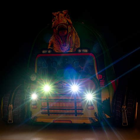 Loungefly X Universal Jurassic Park T Rex Vehicle Escape Light Up Mini