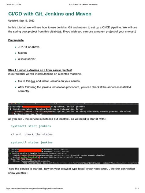 Ci Cd With Git Jenkins And Maven Pdf Java Programming Language