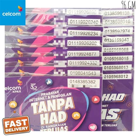 Celcom Nice Number Tanpa Had Unlimited Data Plan Sim Card Only