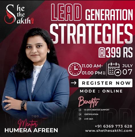 Learn The Power Of Lead Generation With She The Sakthi She The Sakthi