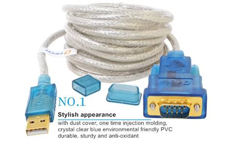 Dtech Usb 2 0 To Db9 Fully Compatible Serial Rs232 Port Cable Driver 3m Usb To Serial Cable