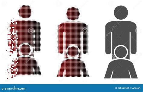 Dissolved Pixelated Halftone Oral Sex Persons Icon Stock Vector Illustration Of Intact