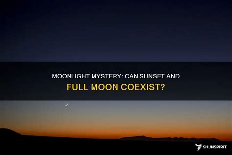Moonlight Mystery Can Sunset And Full Moon Coexist Shunspirit
