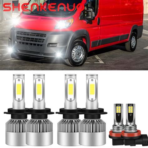 Led Headlight Fog Light Bulbs 6000k For Ram Promaster 1500 2500 3500