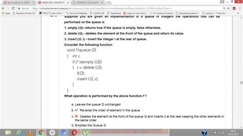 Ds Madeeasy Subject Test Programming And Ds Queues