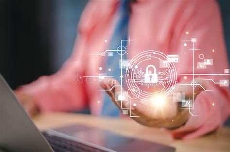 Cybersecurity And Privacy Concepts To Protect Data Lock Icon And Internet Network Security