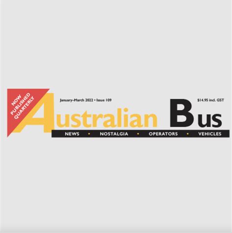 Australian Bus Magazine Final Issue Octobrr Issue Sydney Bus Museum
