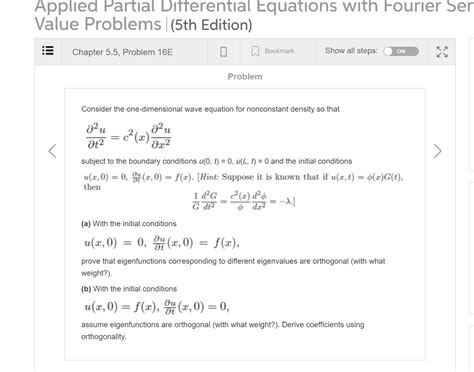 Applied Partial Differential Equations With Fourier
