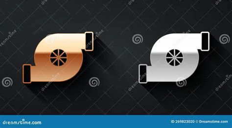 Turbocharger Compressor Wheel Impeller Icon Vector Illustration 196403796