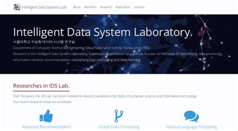Ids Snu Ac Kr Intelligent Data Systems Labor Ids Snu Ac