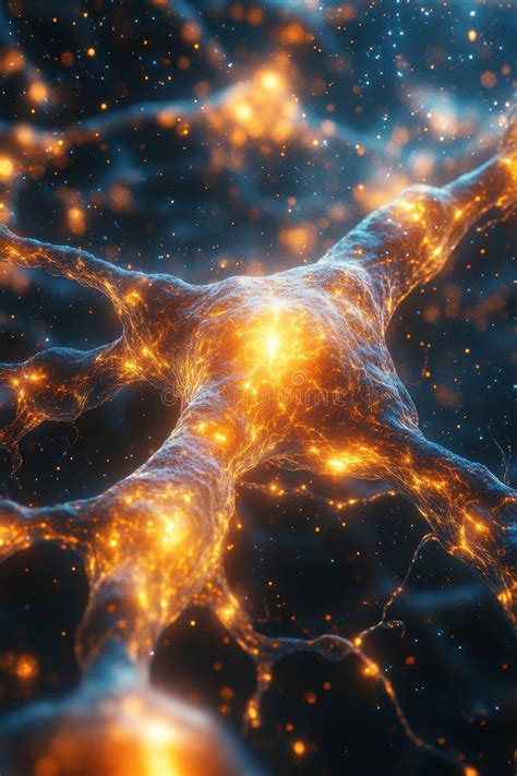 abstract neural webs of interconnected synapse nodes with glowing pathways dynamic branching