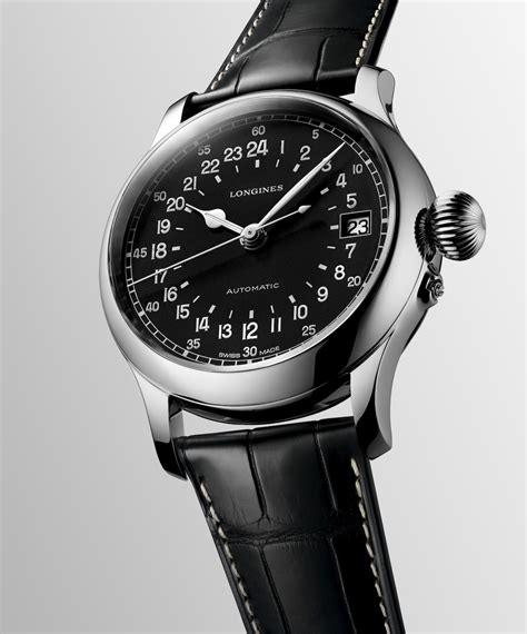 Longines Twenty Four Hours Automatic Stainless Steel Black Matt Dial
