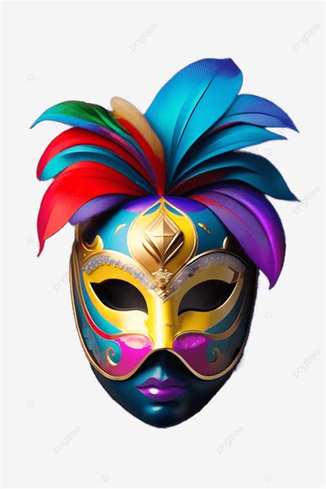 Colorful Feather Carnival Woman Mask Colorful Feathers Colorful Feather Carnival Carnival