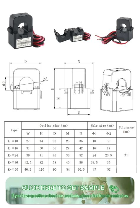 Split Core Current Transformer Ct 5a 600a With Ma 333mv Output Current Transformer