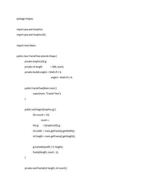 codigo java arbol fractal pdf