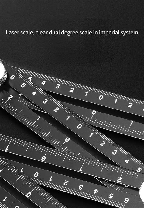 Multi Function Aluminum Alloy Six Fold Rule Tile Hole Locator Woodwork