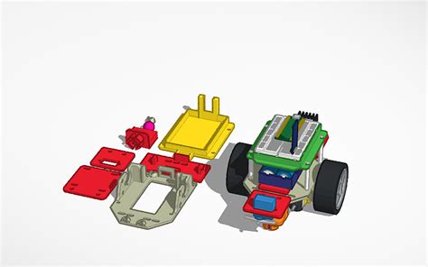 3d Design Chasis Carro Raspberry Pi Pico Tinkercad