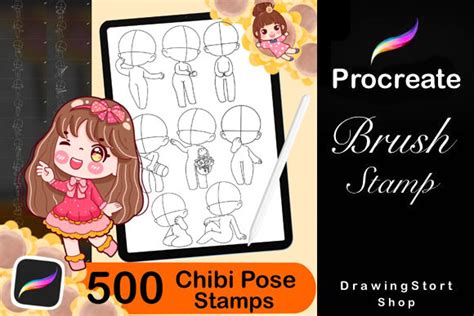 Base Chibi Procreate Body Pose Stamp Graphic By DrawingStoryShop Creative Fabrica
