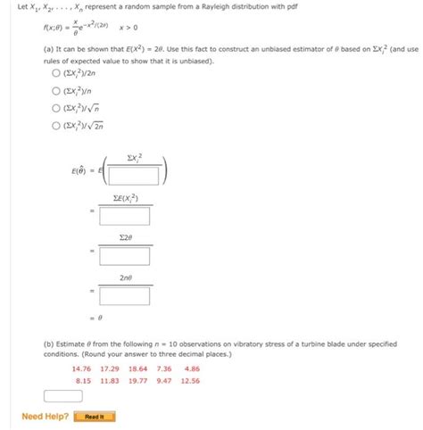 Solved Let X1x2xn Represent A Random Sample From A