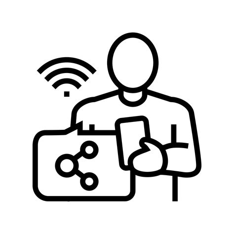 Social Media User Line Icon Vector Illustration 10247318 Vector Art At Vecteezy