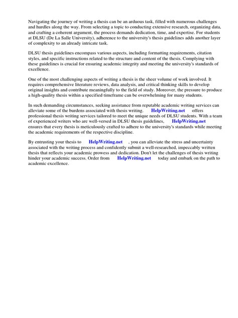Dlsu Thesis Guidelines Pdf Thesis