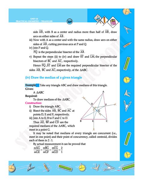 practical geometry triangles unit 13 mathematics 9th text book