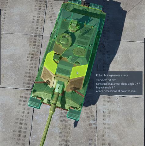 Challenger 3td Tank Turret 30 Mm Rolled Armor On Both Sides Above The