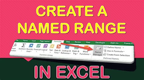 Create A Named Range In Excel MyExcelOnline