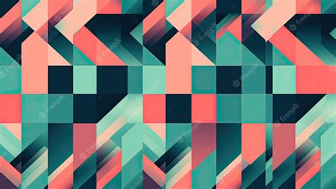 Premium Photo Abstract Geometric Vector Pattern With Transition Style With Generative Ai