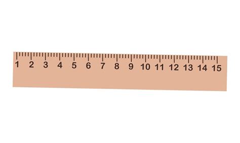 Illustration Of Wooden Office Or School Ruler Classroom Tool For