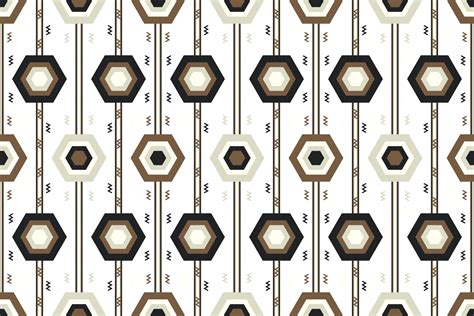 Style Modern Geometry Shapes Vector Seamless Pattern It Consists Of A Polyhedron Such As A