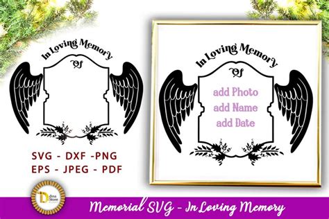 Memorial Cricut Svg In Loving Memory Photo Frame